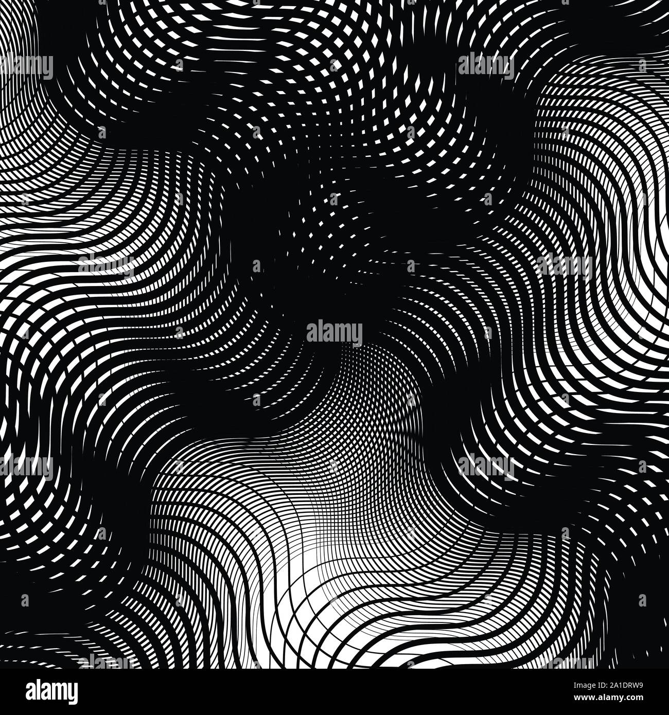 Irregular geometric pattern, background with wavy, waving grid, mesh of ...