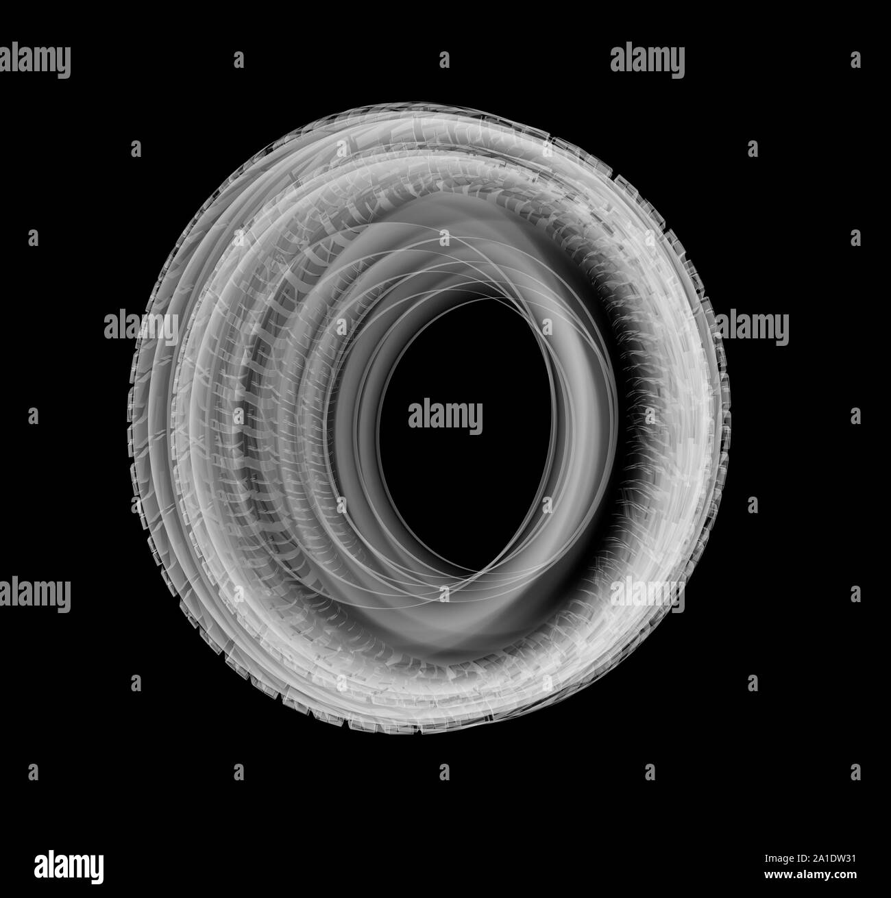 Car wheels X-Ray style. Isolated on black background. 3D illustration ...