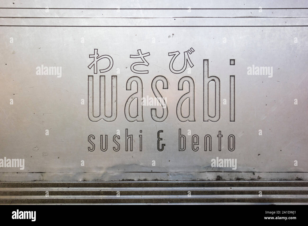 Wasabi Sushi and Bento restaurant signage in London, UK Stock Photo - Alamy