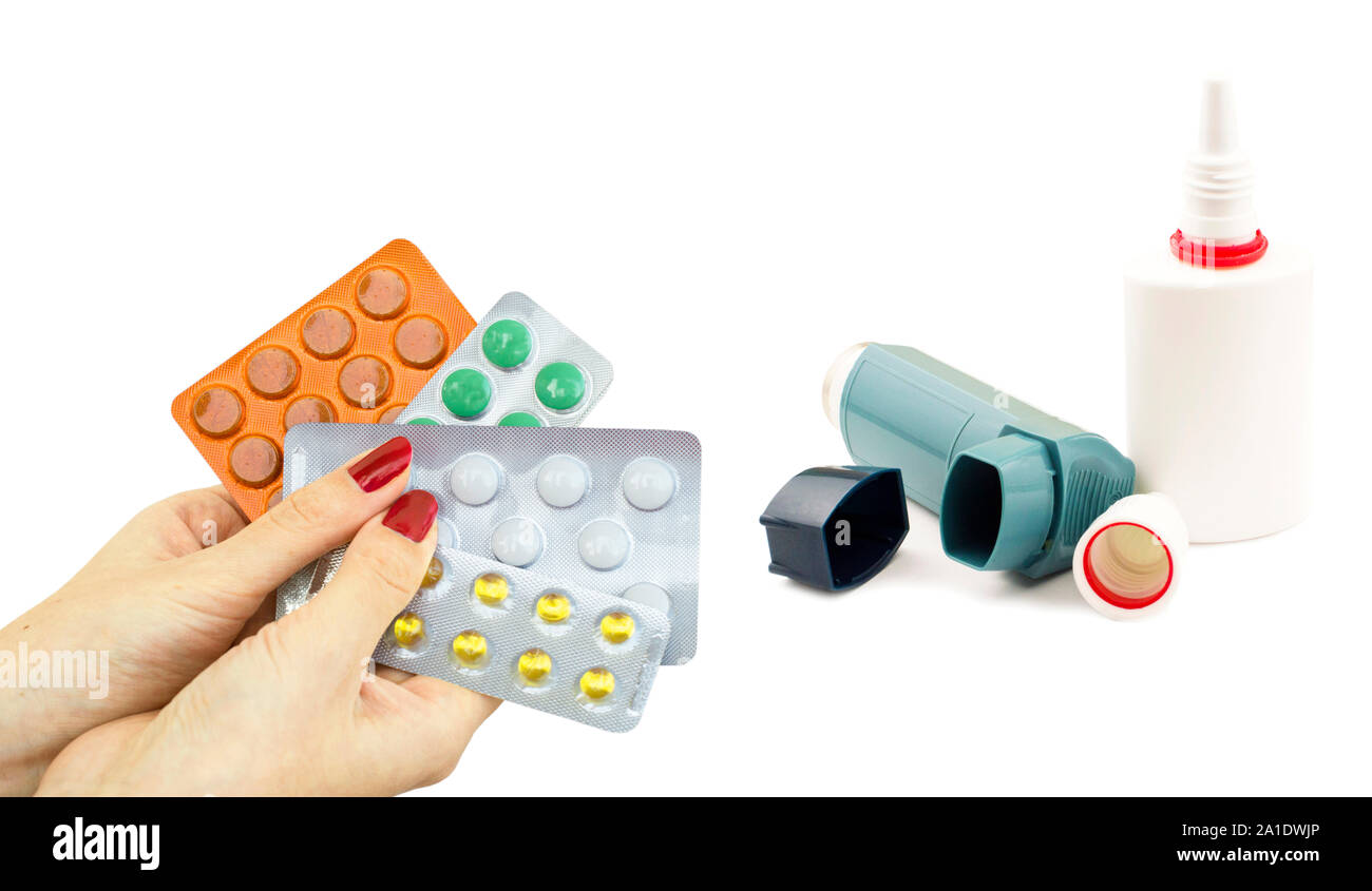 Asthma pills hi-res stock photography and images - Alamy