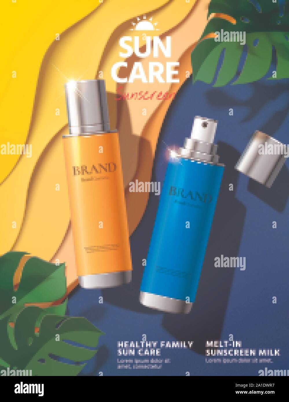 Sunscreen spray vector vectors Stock Vector Images - Alamy