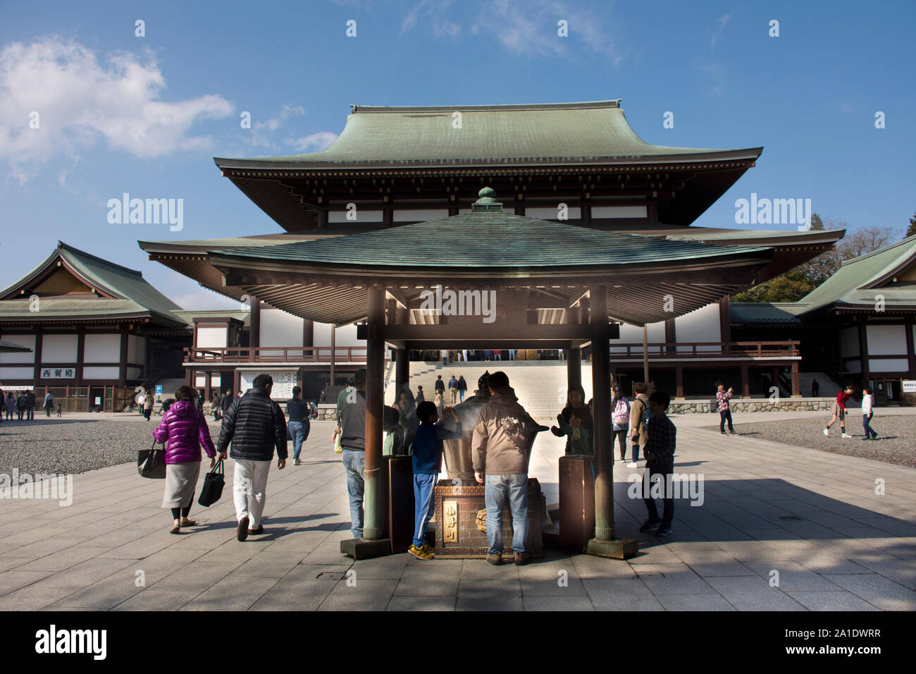 Japanese people and foreign traveler visited praying and Jokoro rite ...