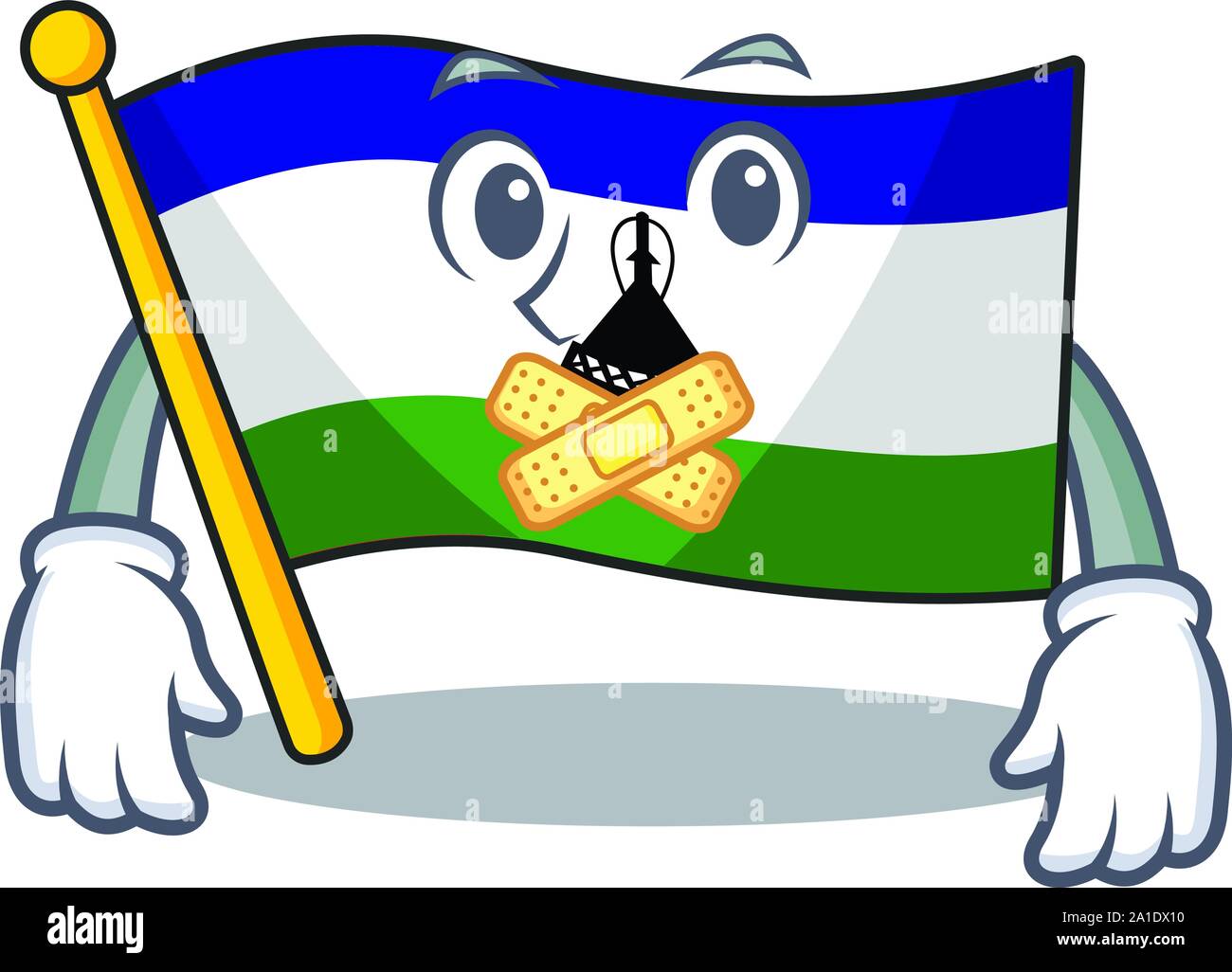 Silent flag lesotho placed on cartoon chair Stock Vector Image & Art ...