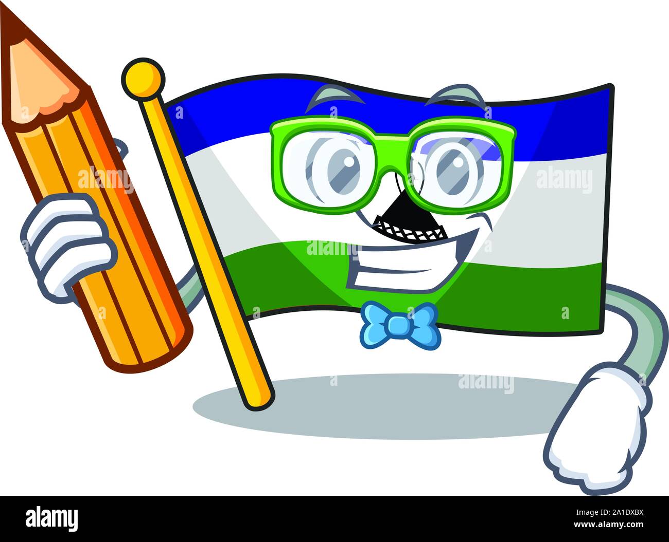 Student flag lesotho hoisted on cartoon pole Stock Vector Image & Art ...