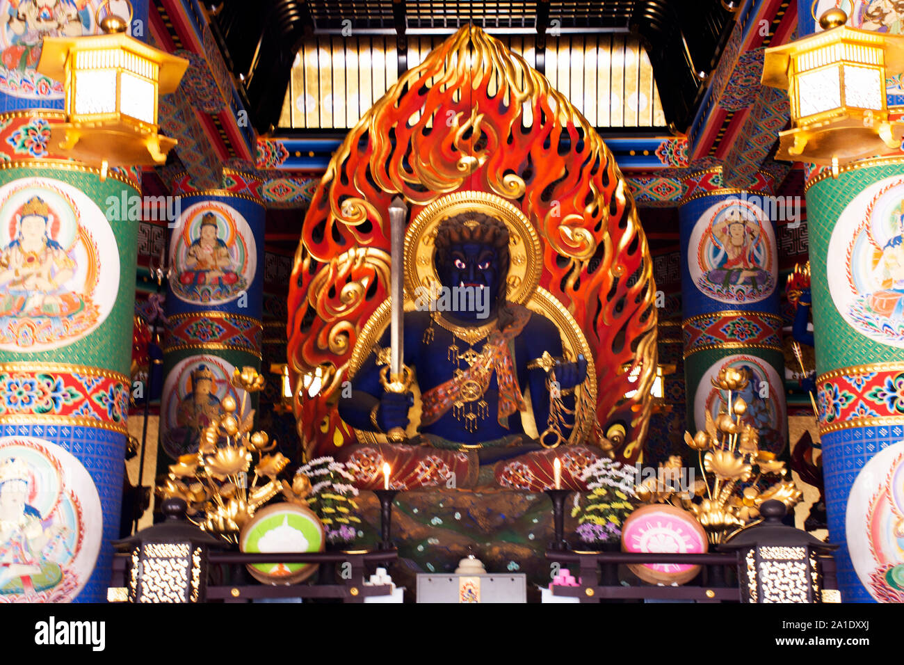 Fudo Myoo statue or Acala in Daitou or Great Peace Pagoda for japanese ...