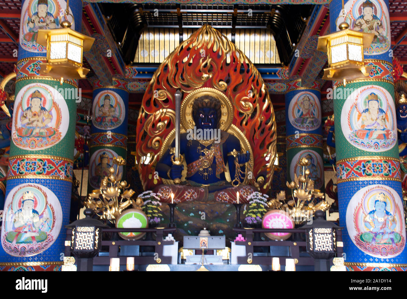 Fudo Myoo statue or Acala in Daitou or Great Peace Pagoda for japanese ...