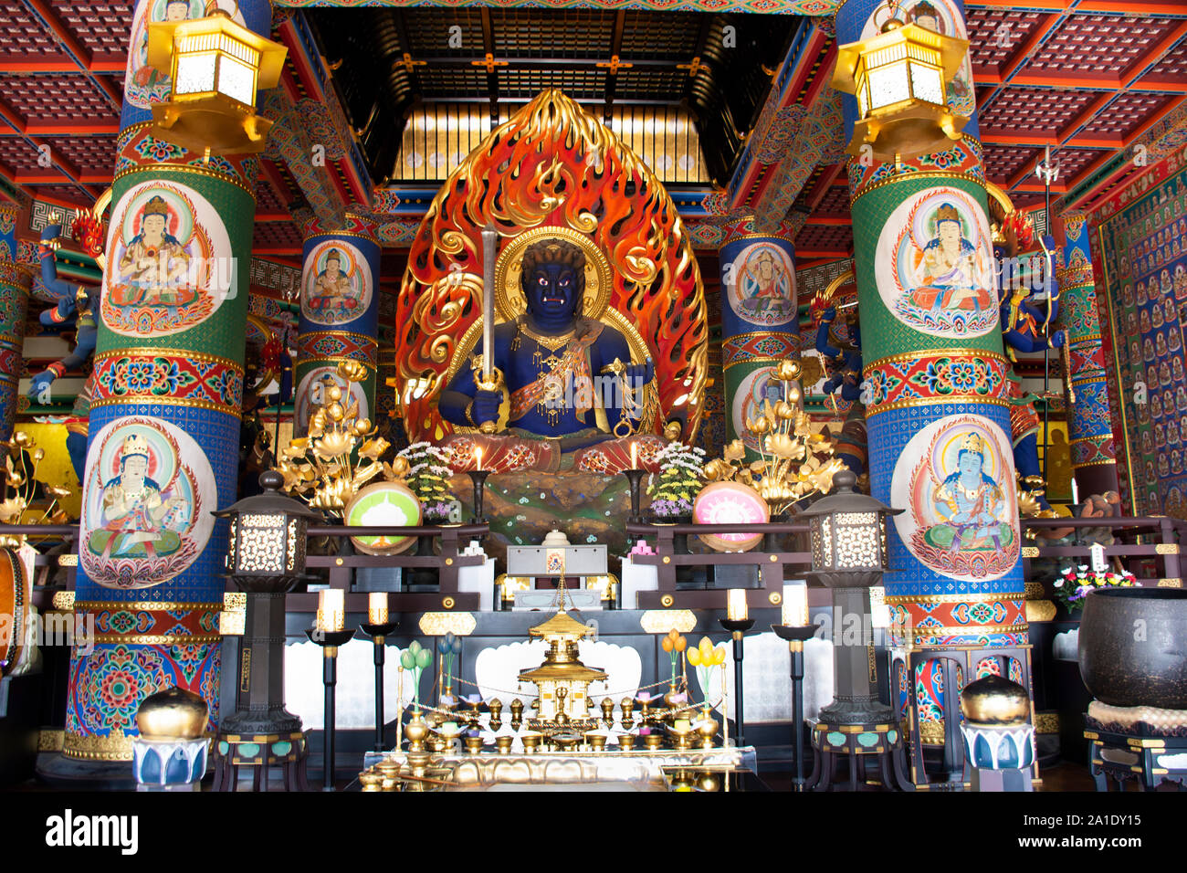 Fudo Myoo statue or Acala in Daitou or Great Peace Pagoda for japanese ...