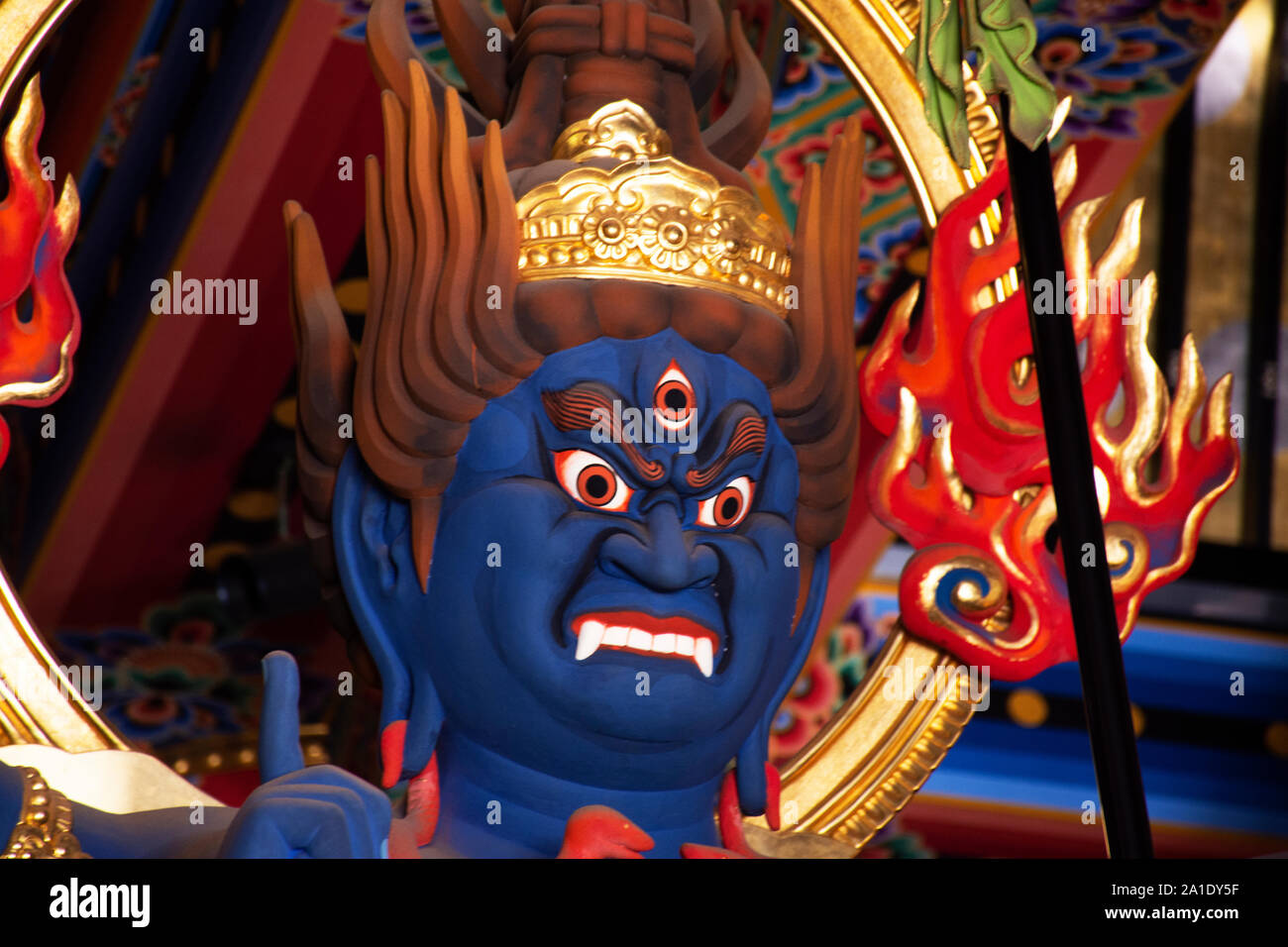 Fudo Myoo statue or Acala in Daitou or Great Peace Pagoda for japanese ...