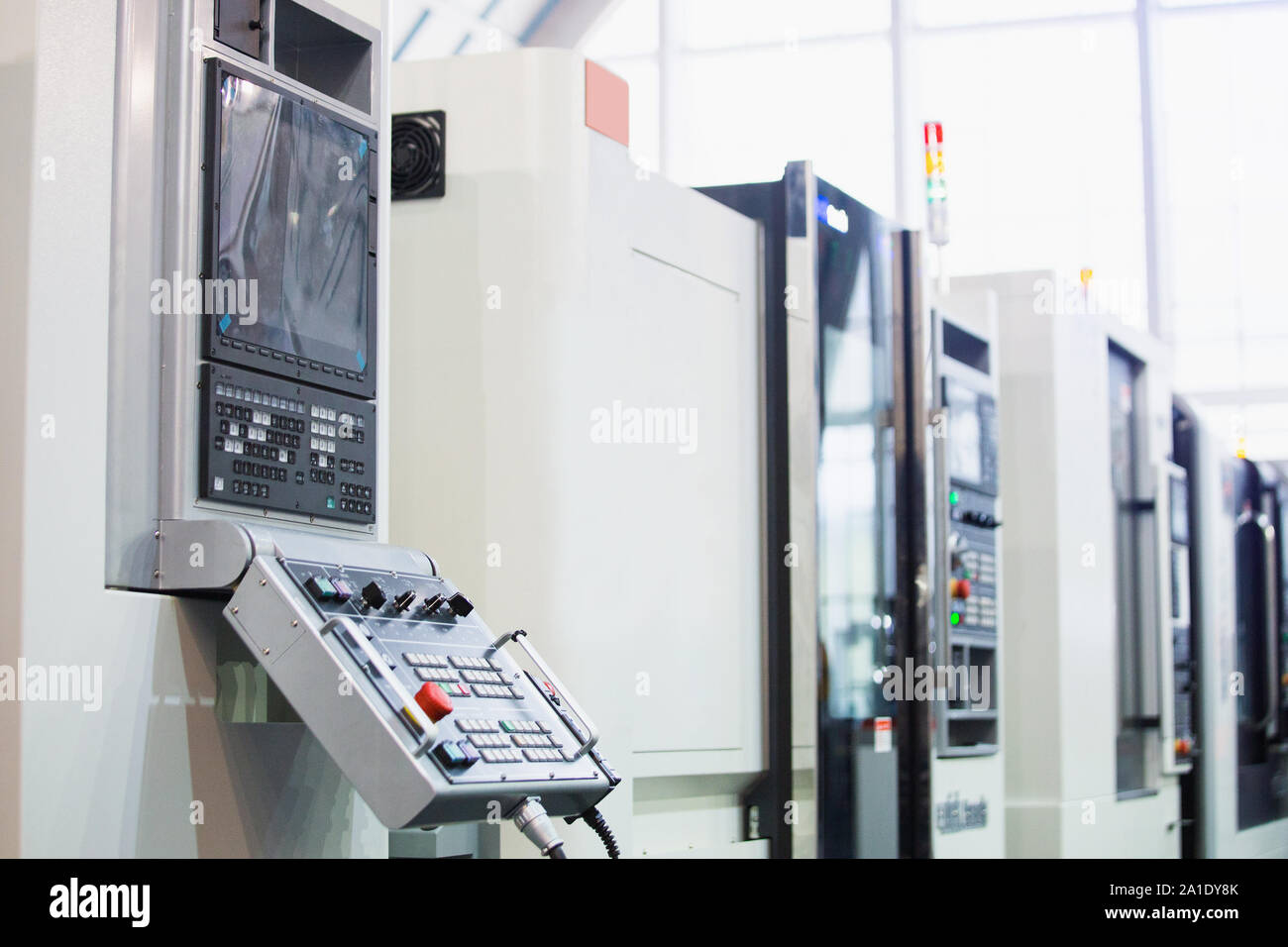 Automatic machine control panel at a smart factory Stock Photo - Alamy