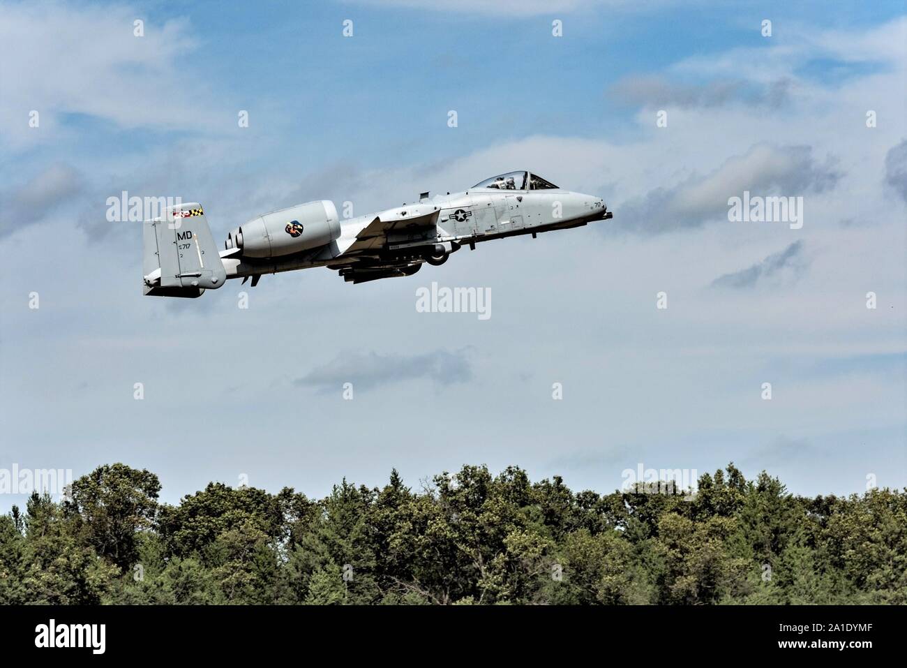 An A-10 Thunderbolt with the 104th Fighter Squadron of the Maryland Air ...