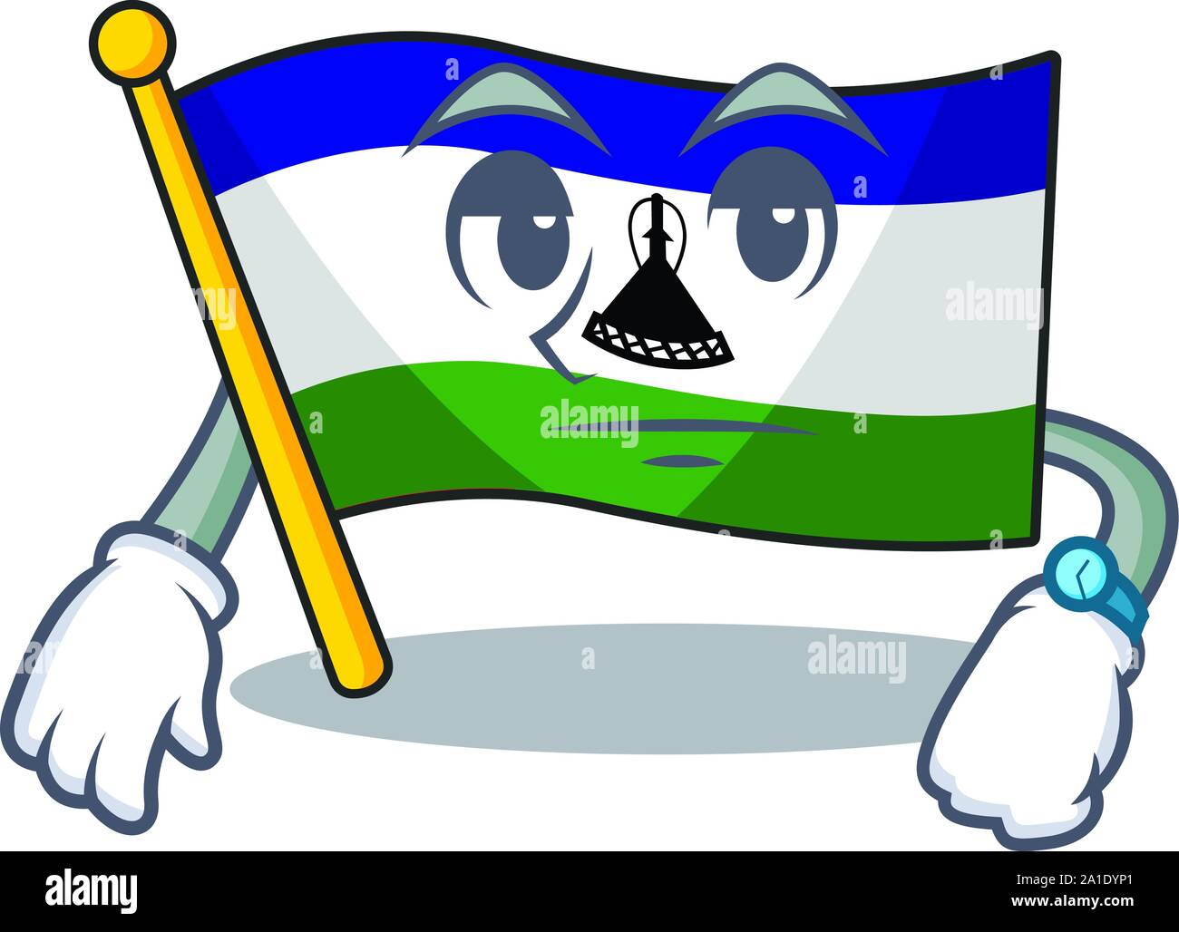 Waiting flag lesotho placed on cartoon chair Stock Vector Image & Art ...