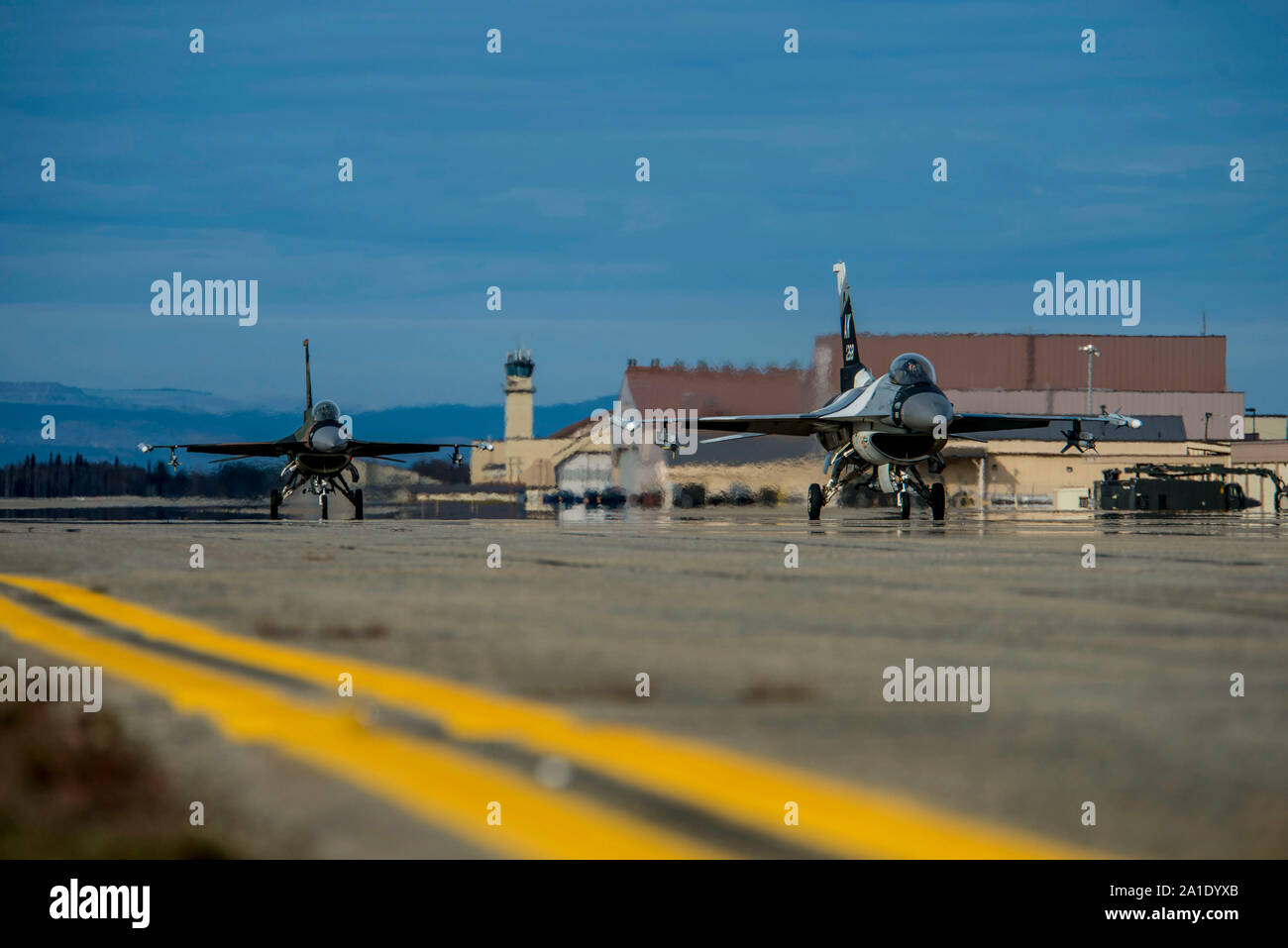 U.S. Air Force F-16 Fighting Falcons assigned the 18th Aggressor ...