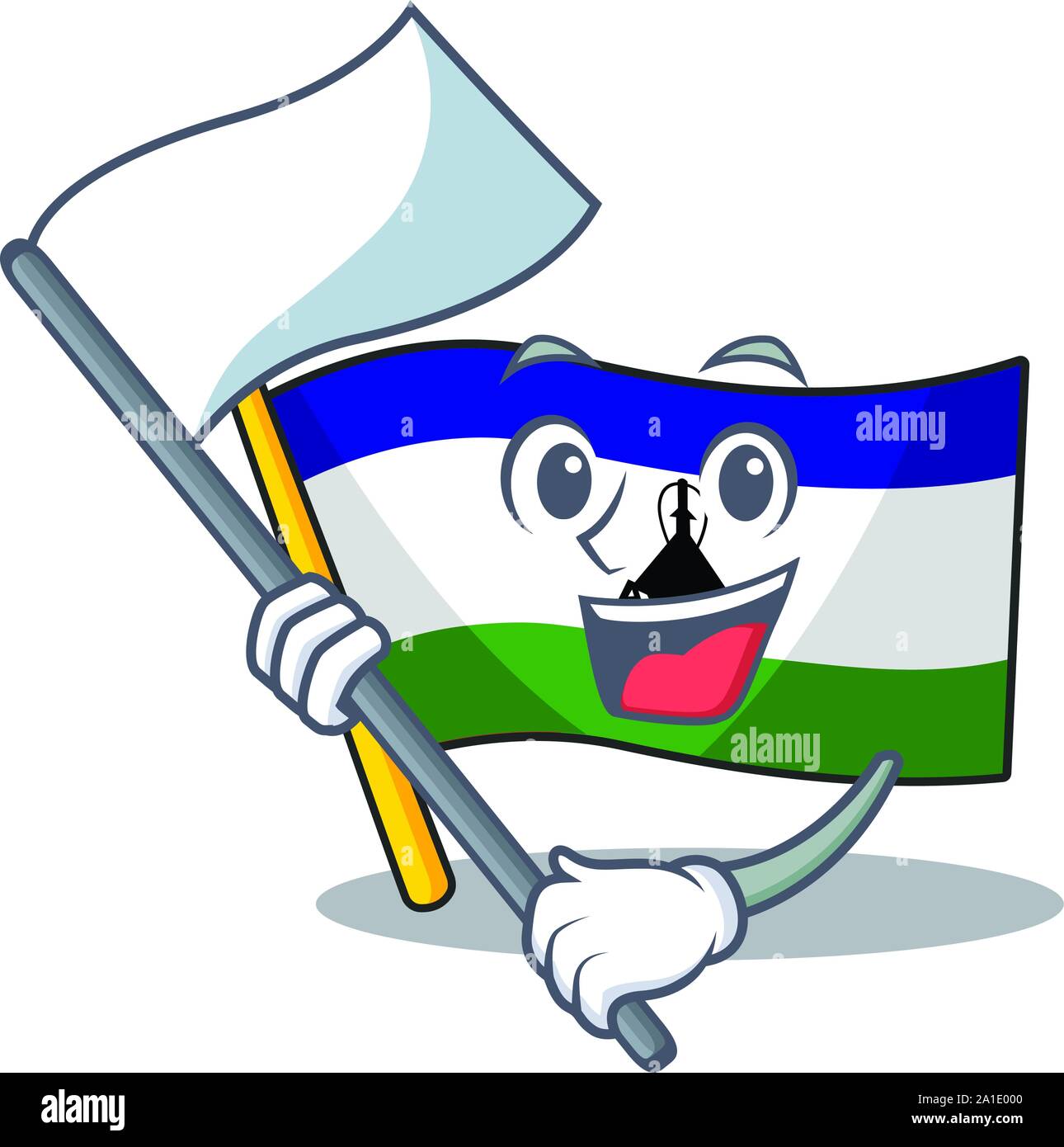 Flag of the kingdom of lesotho Stock Vector Images - Alamy