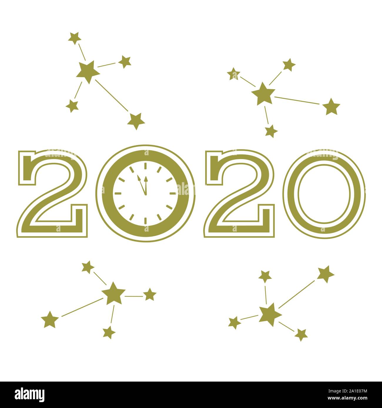 Happy new year. Merry Christmas. Vector illustration with 2020 year ...