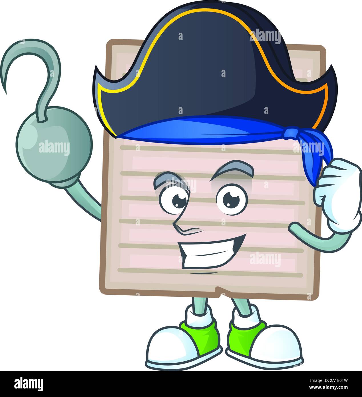 Pirate vintage scrapbook paper cartoon with mascot Stock Vector Image ...