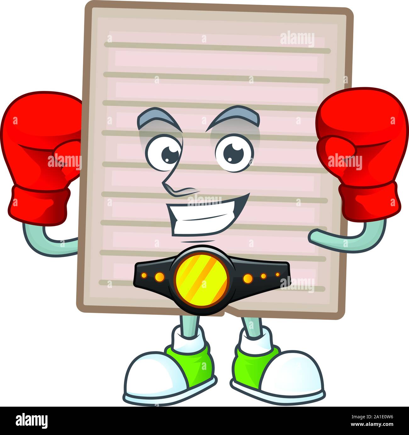 Boxing vintage scrapbook paper cartoon with mascot Stock Vector Image ...