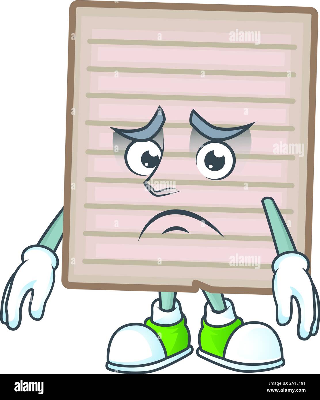 Afraid vintage scrapbook paper cartoon for note Stock Vector Image ...