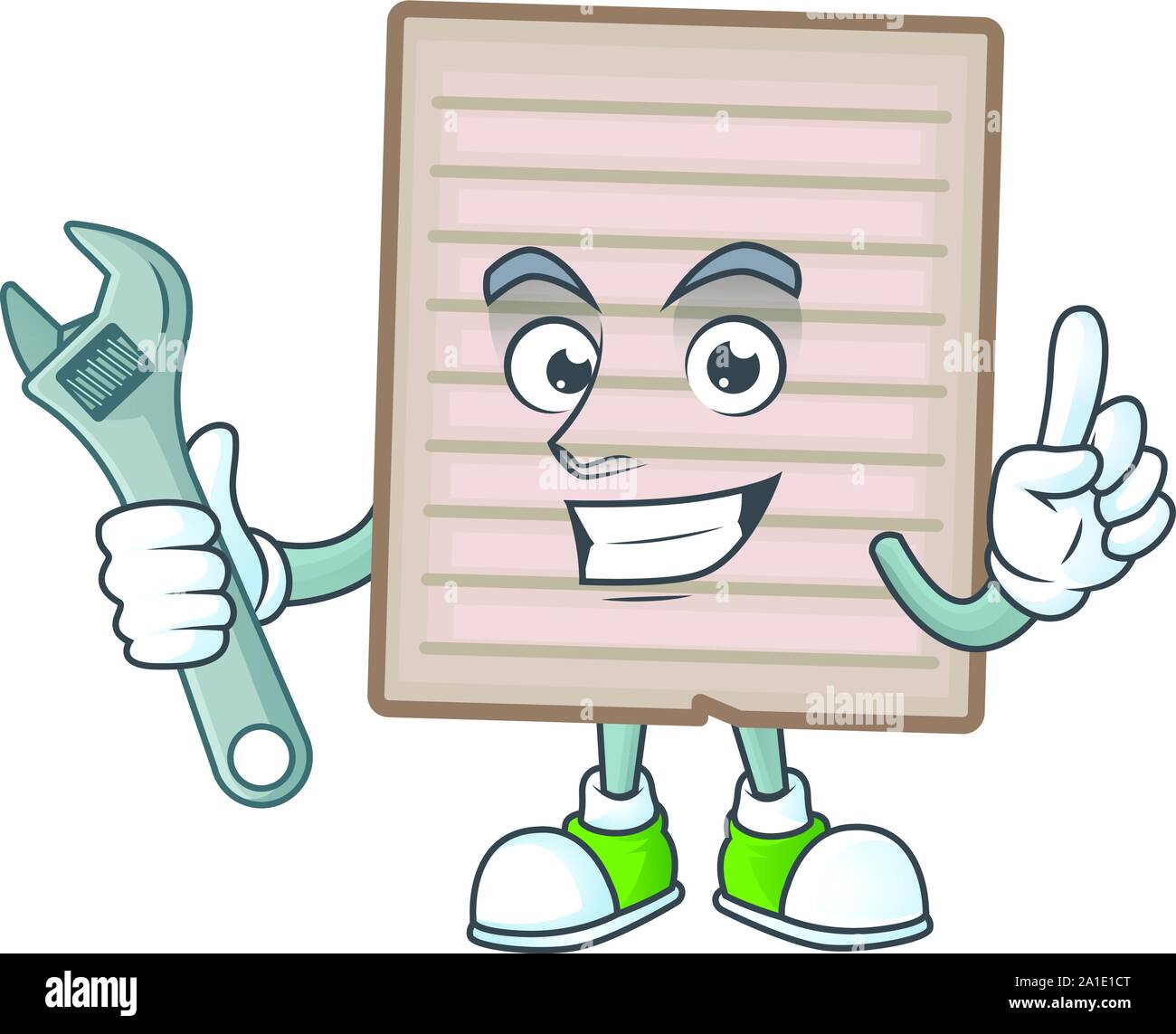 Mechanic vintage scrapbook paper cartoon character mascot Stock Vector ...