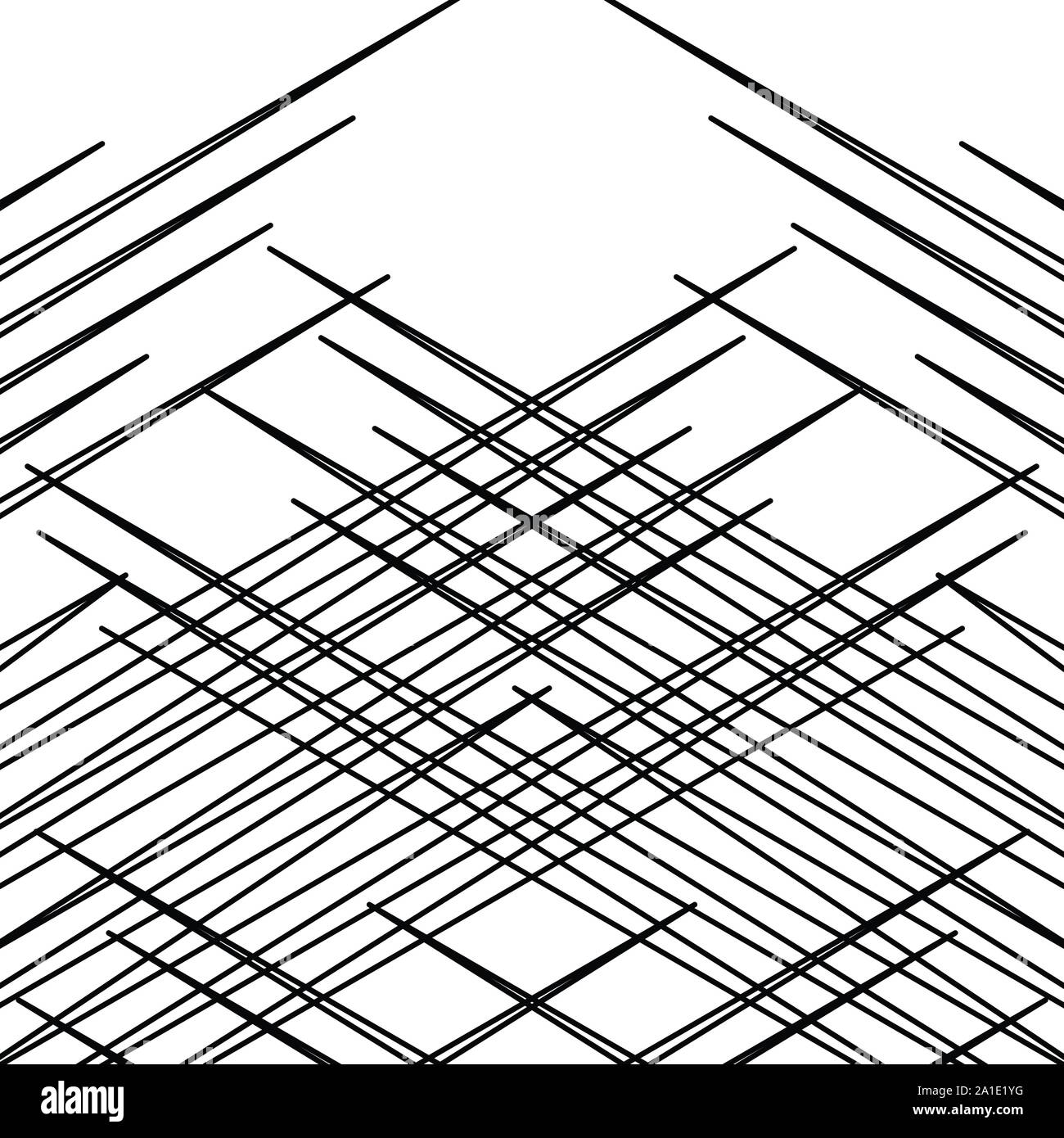 Grid, mesh pattern, texture with dynamic, irregular lines. Intersecting stripes matrix, grating ...