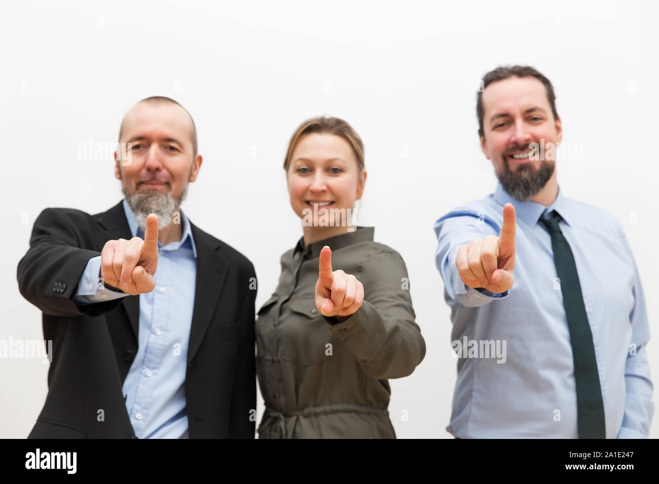 Pointing three hi-res stock photography and images - Alamy
