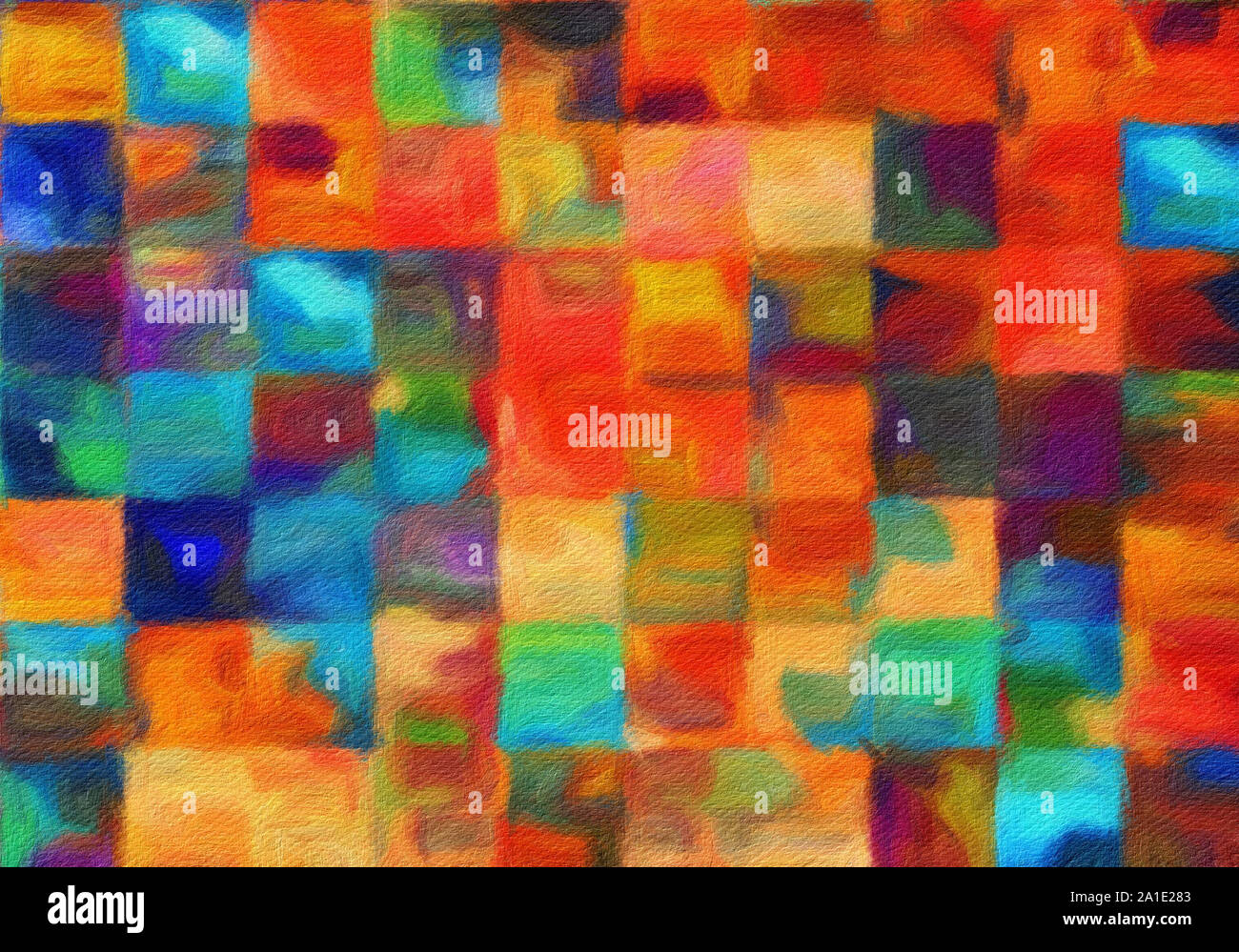 Abstract painting in oil background, splashes of paint on canvas ...