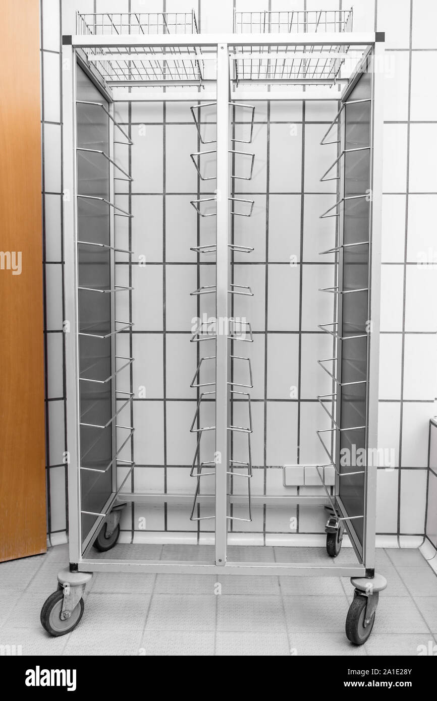Tray clearing trolley hi-res stock photography and images - Alamy