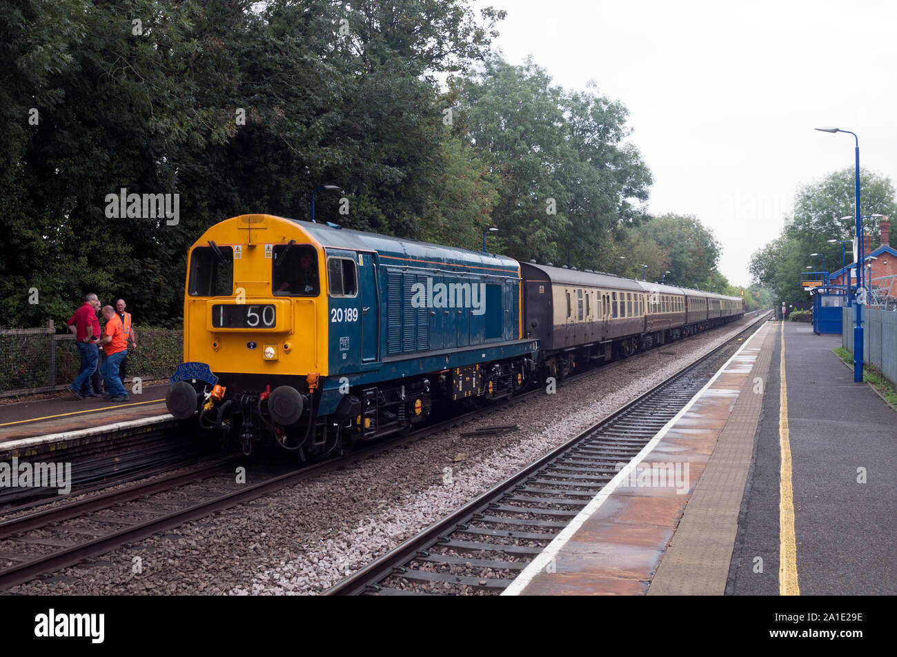 The Birmingham Balti enthusiasts excursion train at Warwick station ...