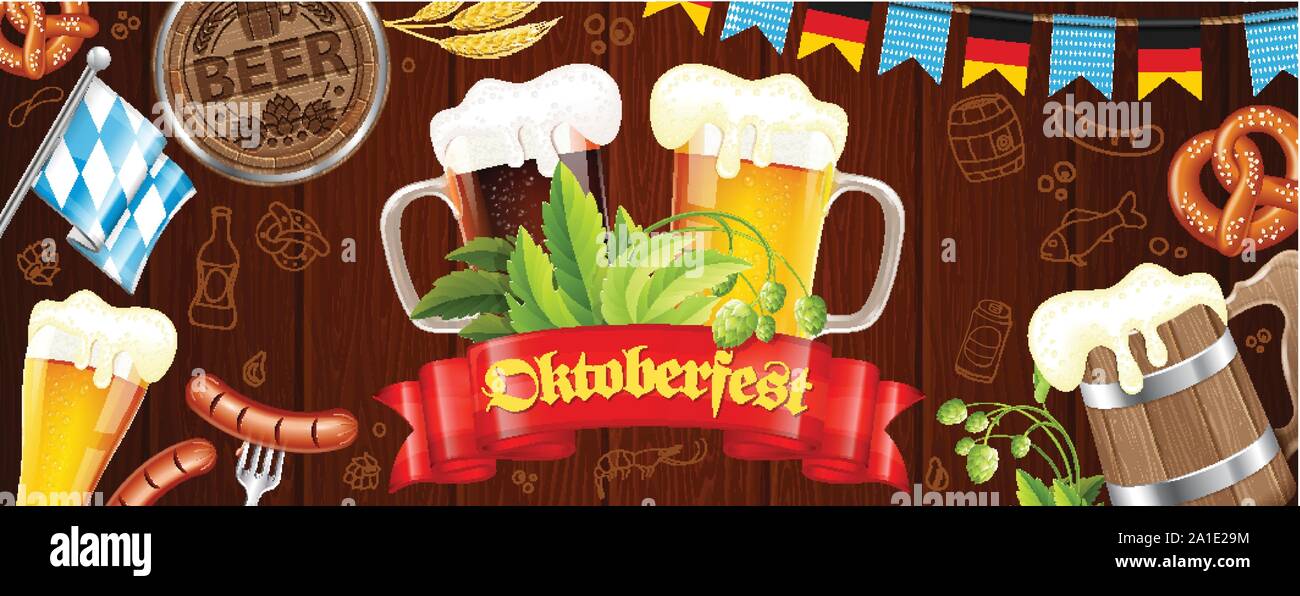 Food fest banner poster Stock Vector Images - Alamy