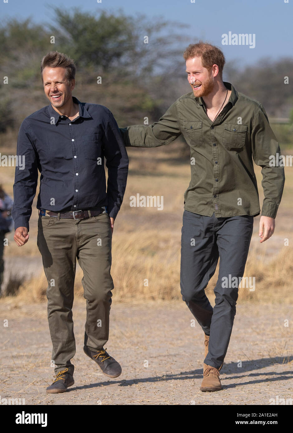 The Duke of Sussex with founder of Elephants Without Borders Dr Mike ...