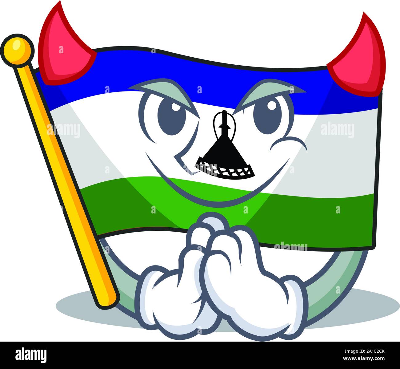 Devil flag lesotho isolated in the character Stock Vector Image & Art ...