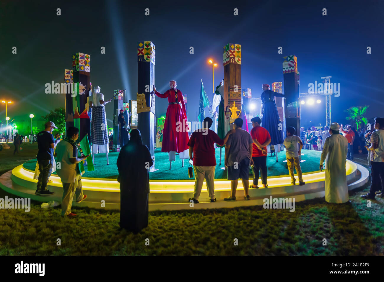 Saudi Arabian ancient traditional culture show on National Day ...