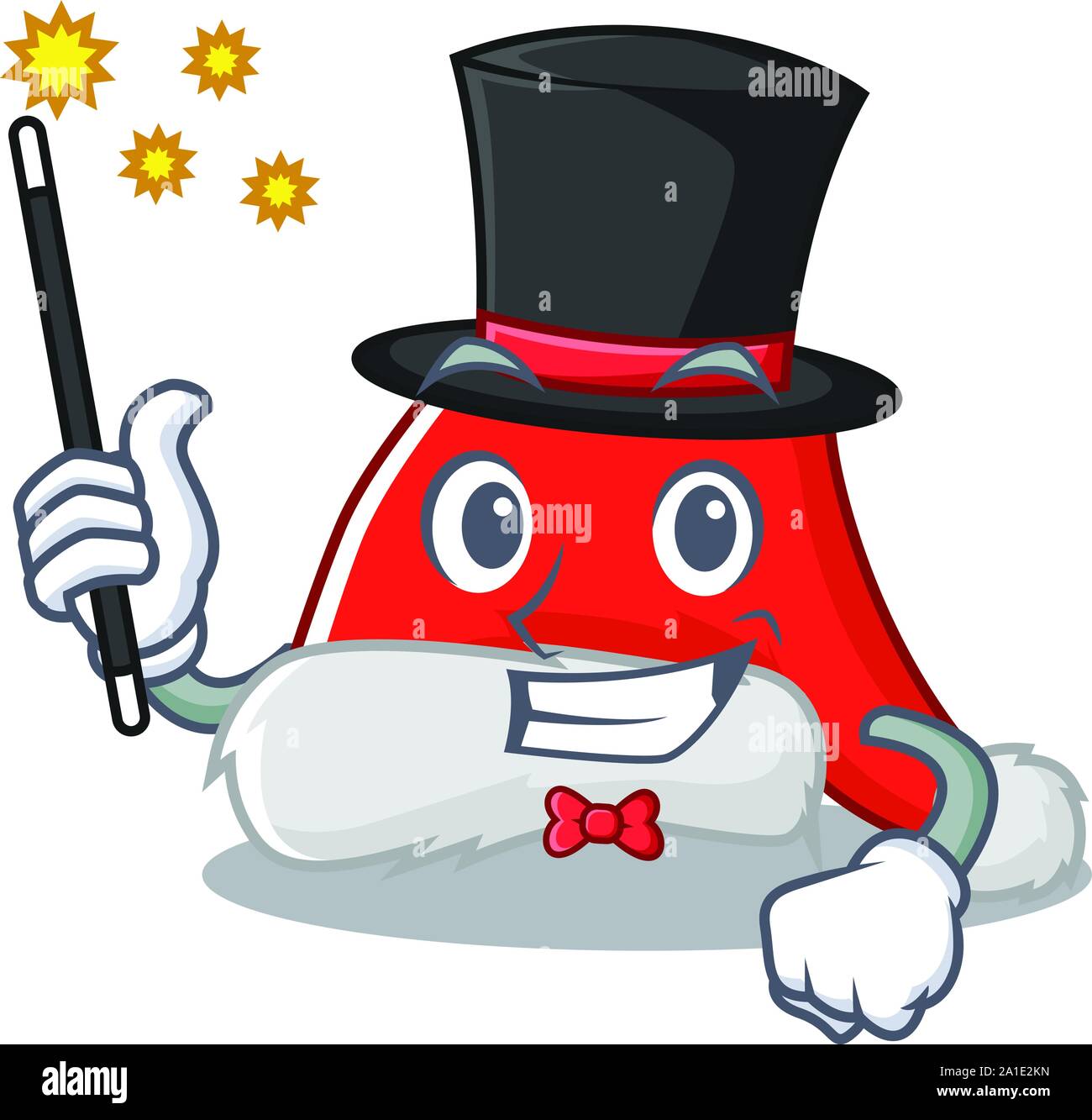 Magician santa hat folds over character drawer Stock Vector Image & Art ...