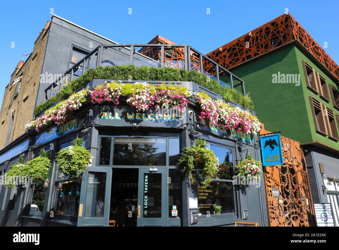 Lock Tavern on Chalk Farm Road near Camden Lock, in north London, UK ...