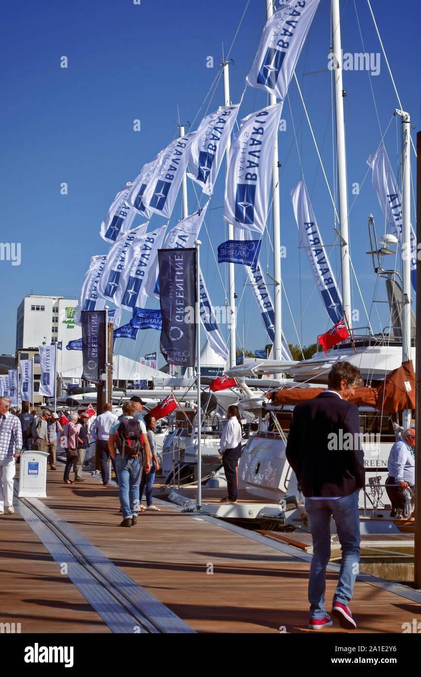 Yachts on display at the Southampton International Boat Show 2019 Stock ...