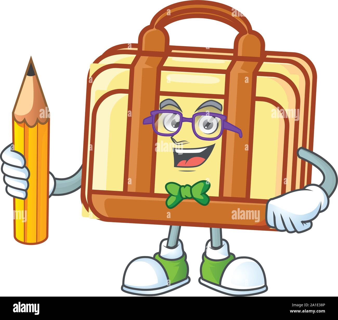 Student work suitcase cartoon for equipment office Stock Vector Image ...
