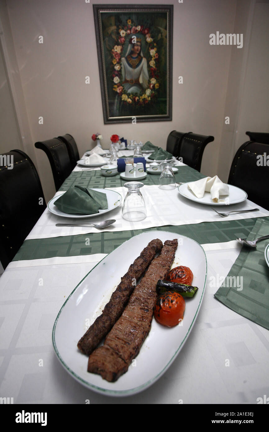 Iranian Kebab on the restaurant table Stock Photo - Alamy