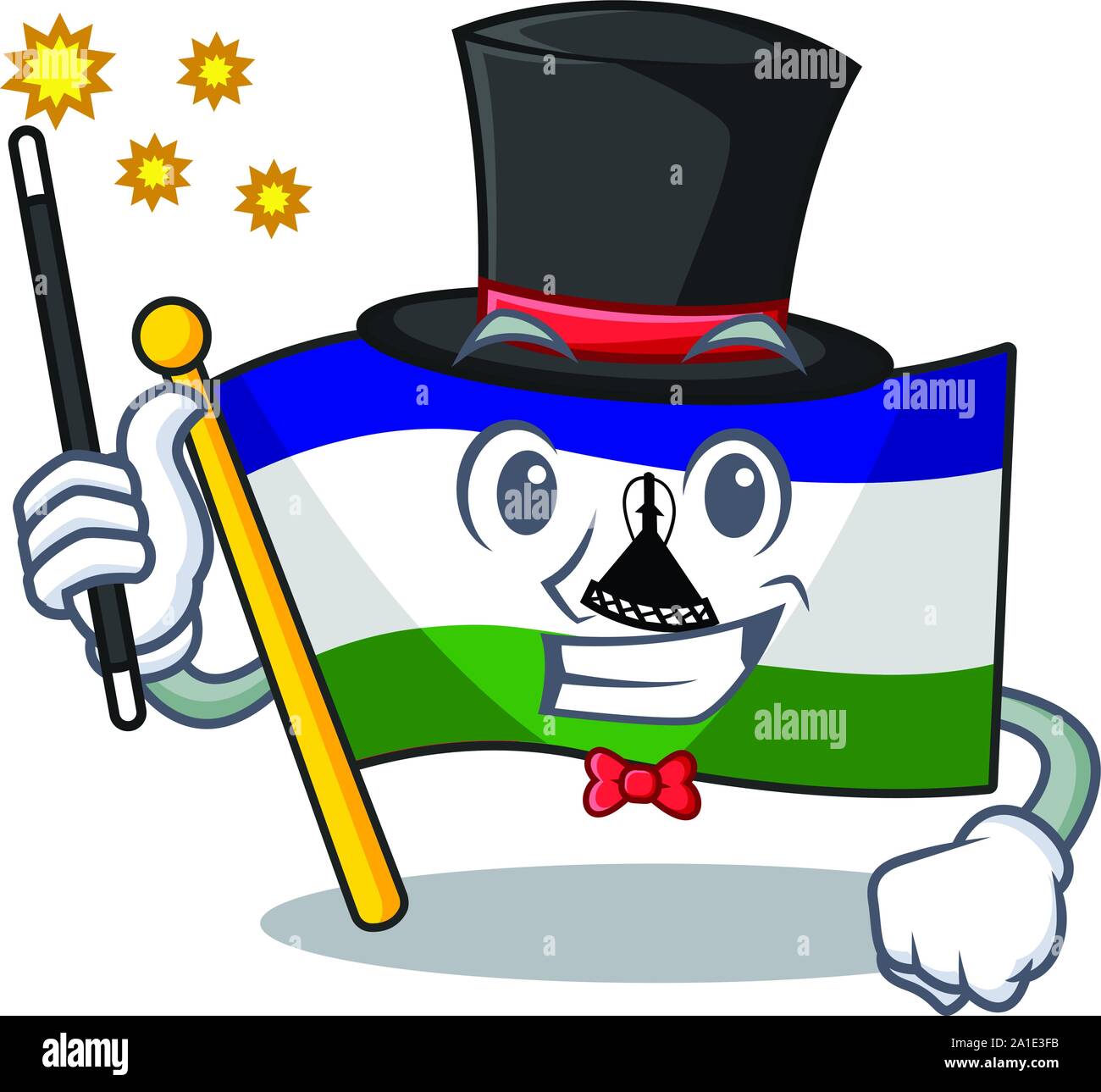 Magician flag lesotho placed on cartoon chair Stock Vector Image & Art ...