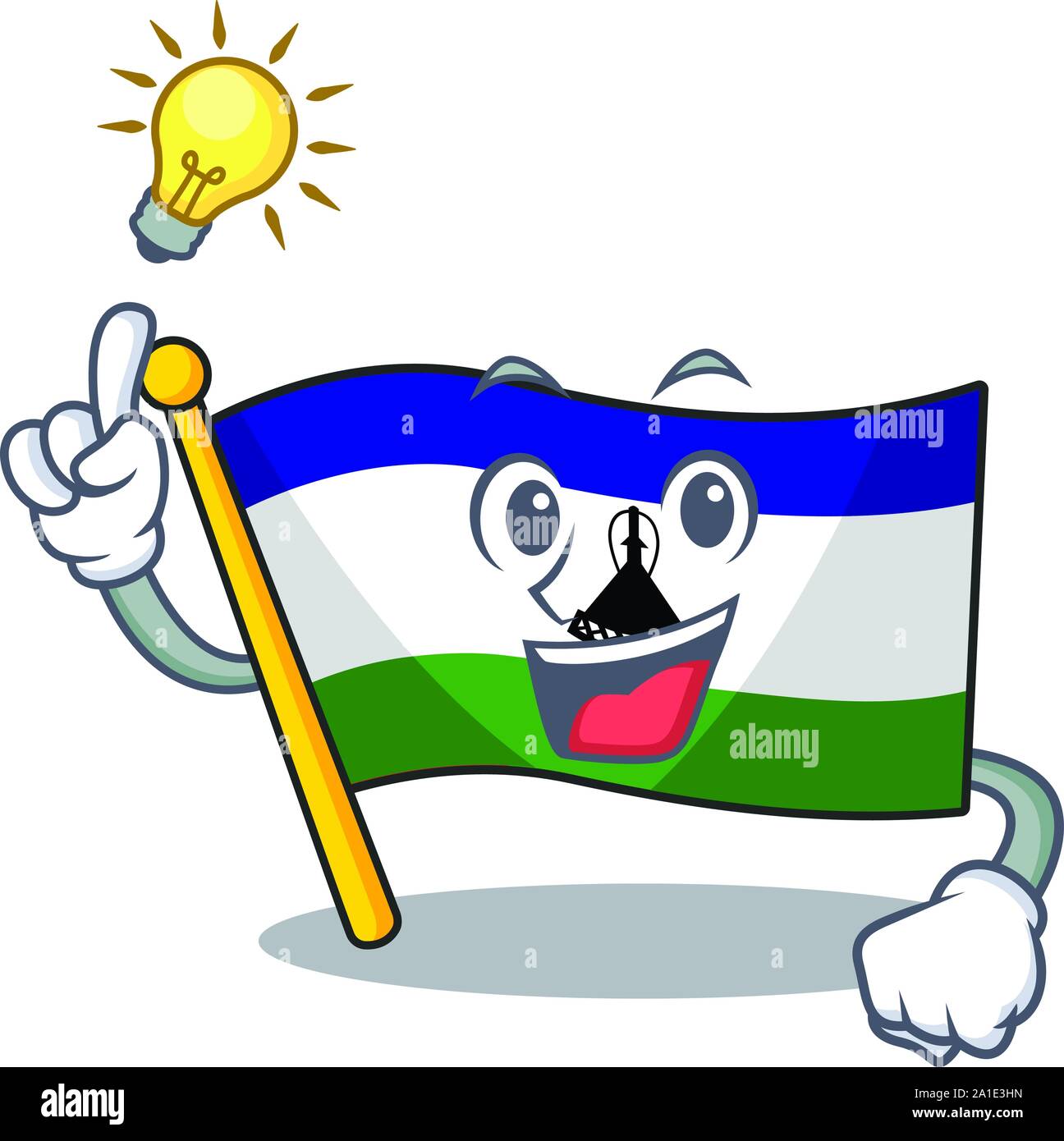 Have an idea flag lesotho placed on cartoon chair Stock Vector Image ...