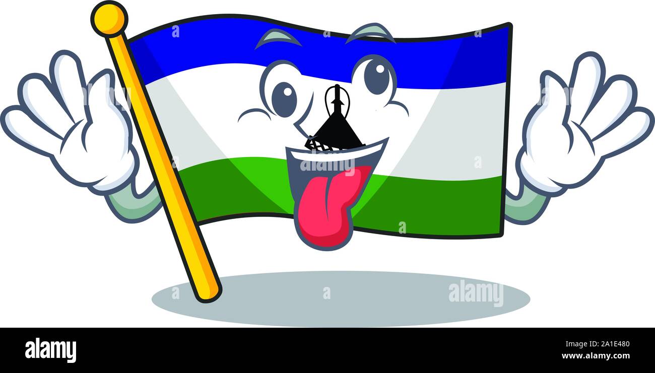Crazy flag lesotho placed on cartoon chair Stock Vector Image & Art - Alamy