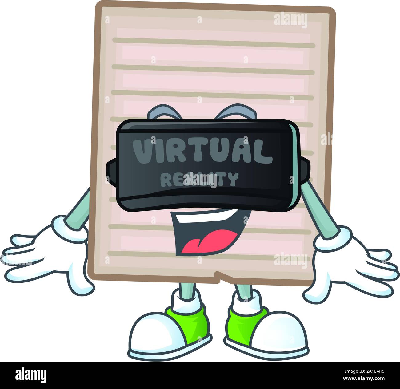 Virtual reality vintage scrapbook paper cartoon for note Stock Vector ...