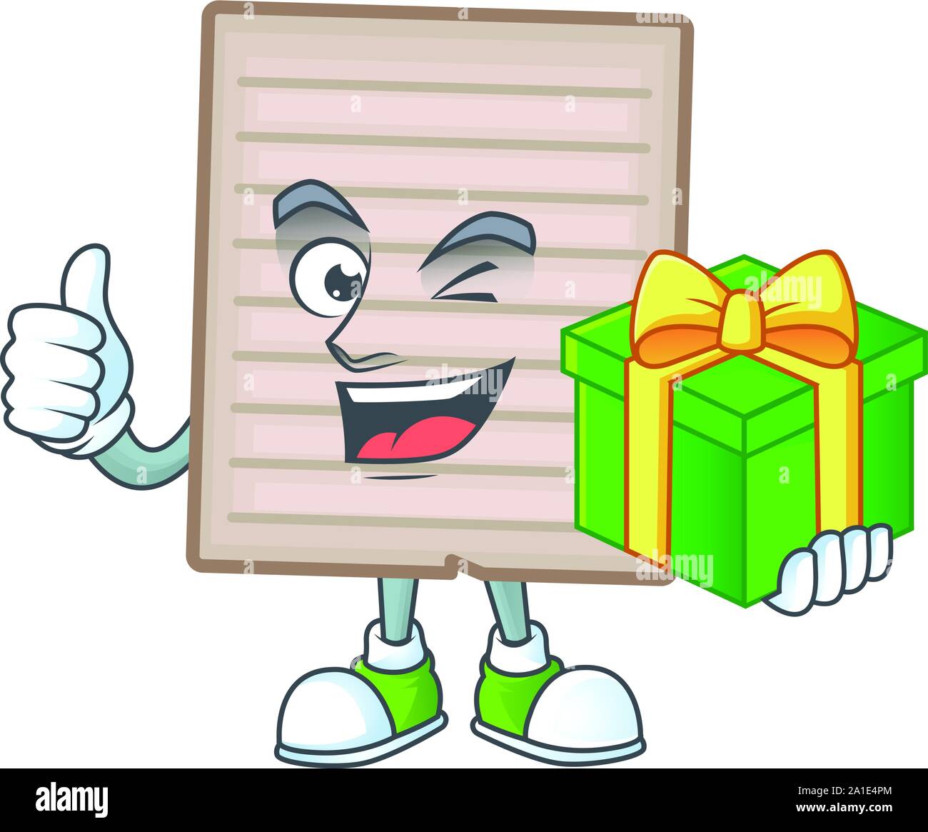 With gift vintage scrapbook paper cartoon for note Stock Vector Image ...