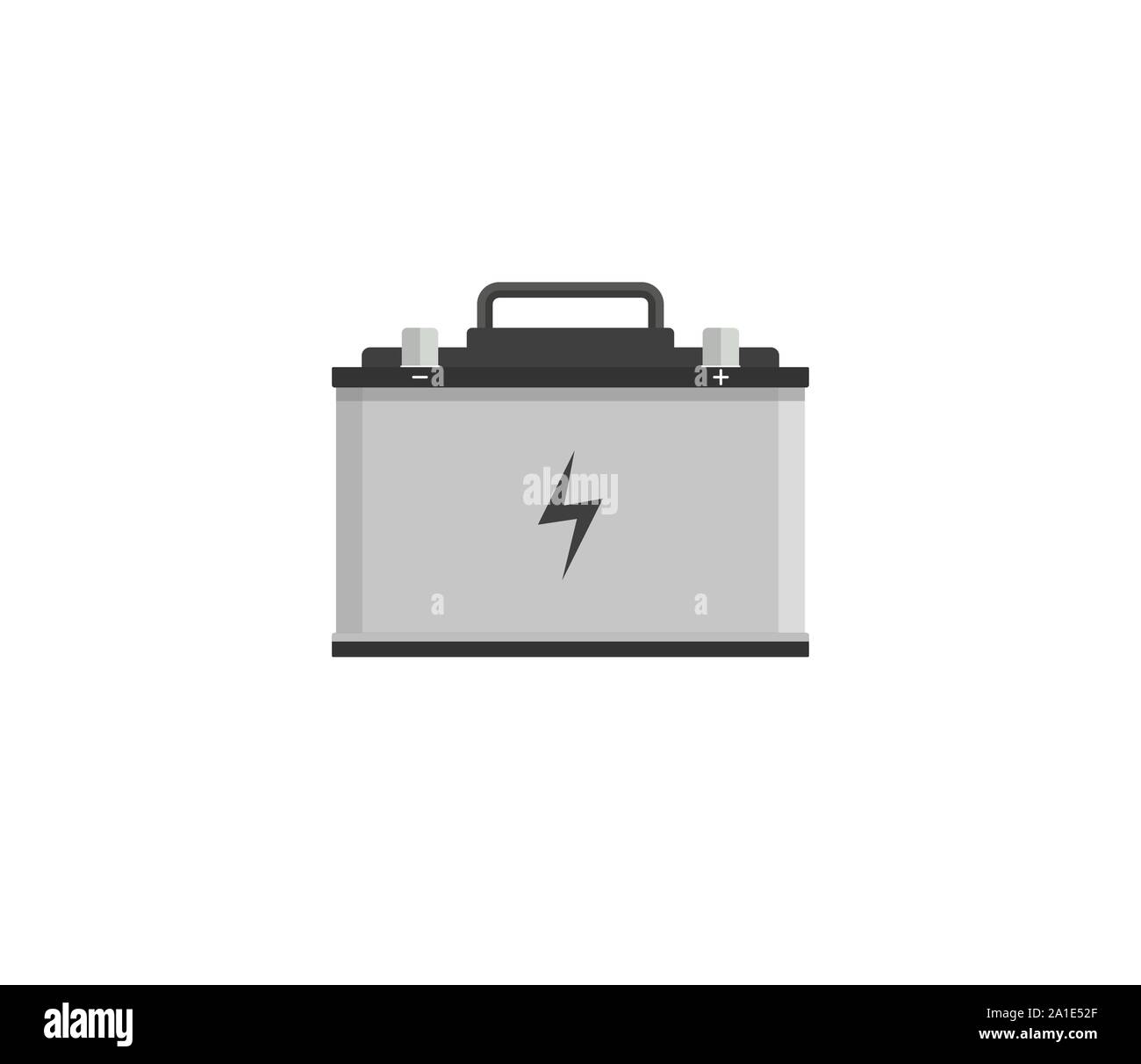 Vector illustration, flat design. Car battery icon Stock Vector Image ...