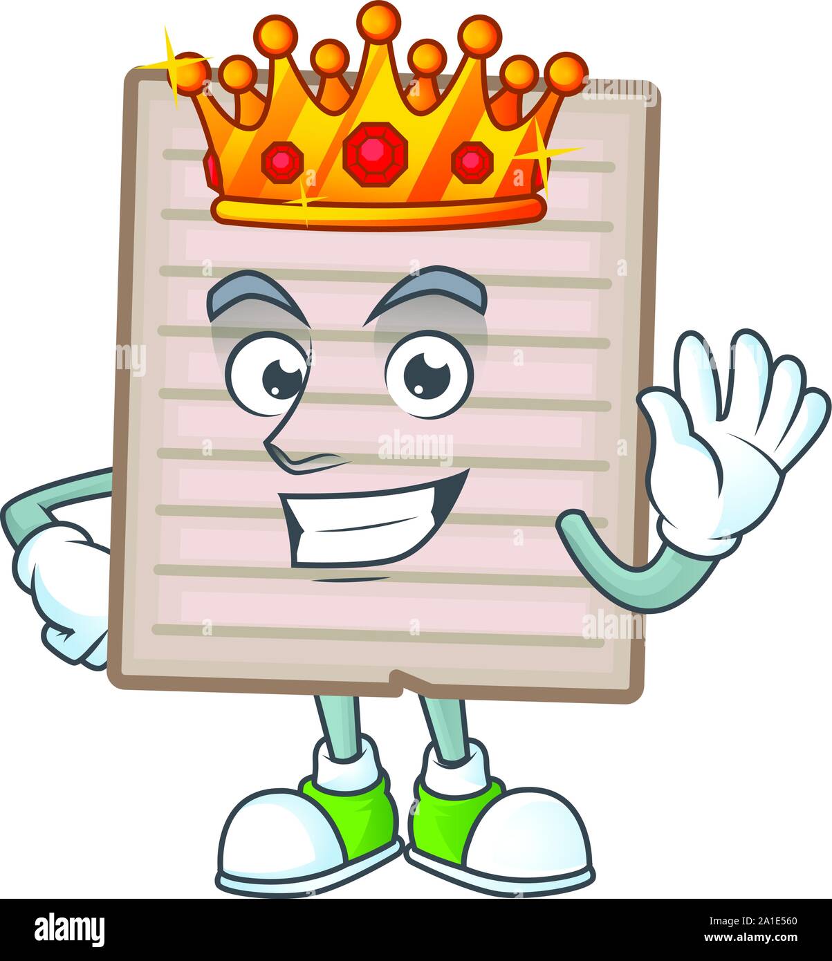 King vintage scrapbook paper cartoon character mascot Stock Vector ...