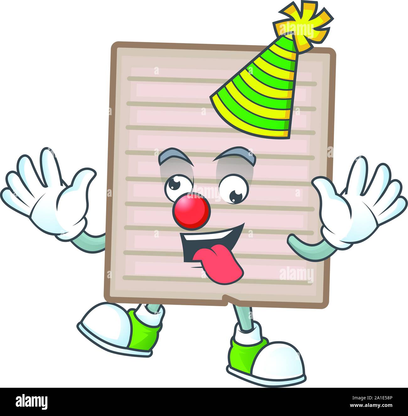 Clown vintage scrapbook paper cartoon character mascot Stock Vector ...
