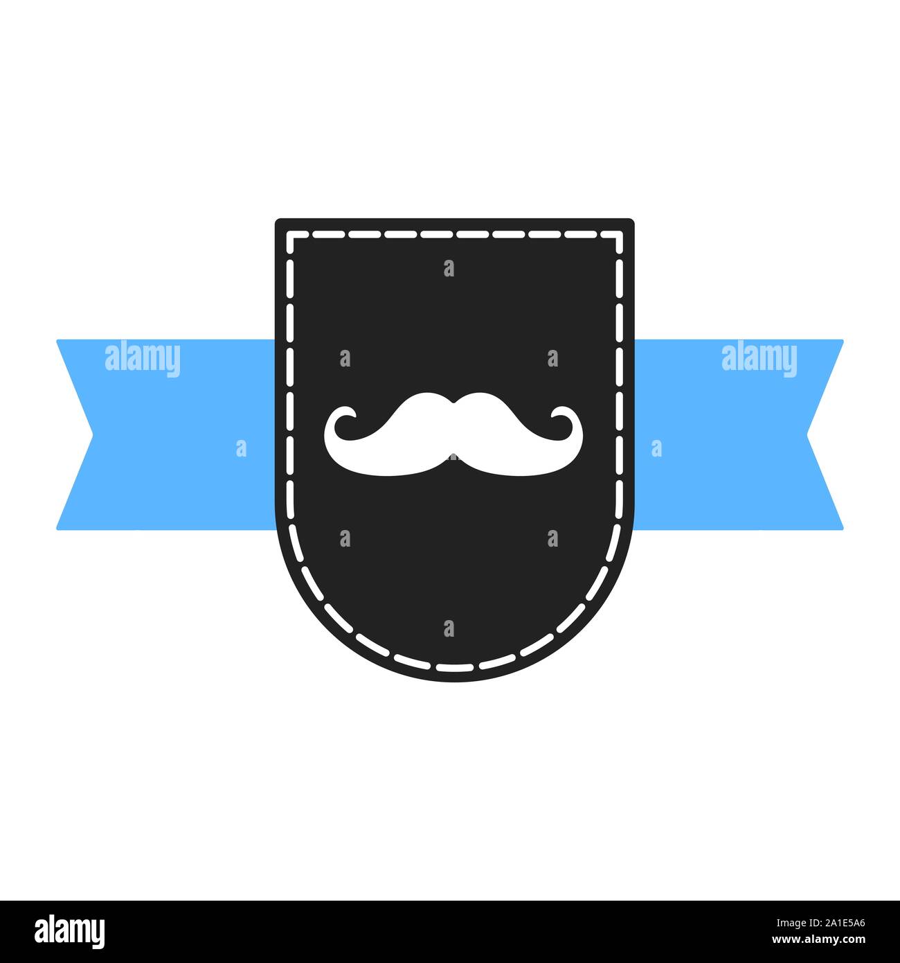 Prostate cancer awareness symbol information. Men support badge label ...
