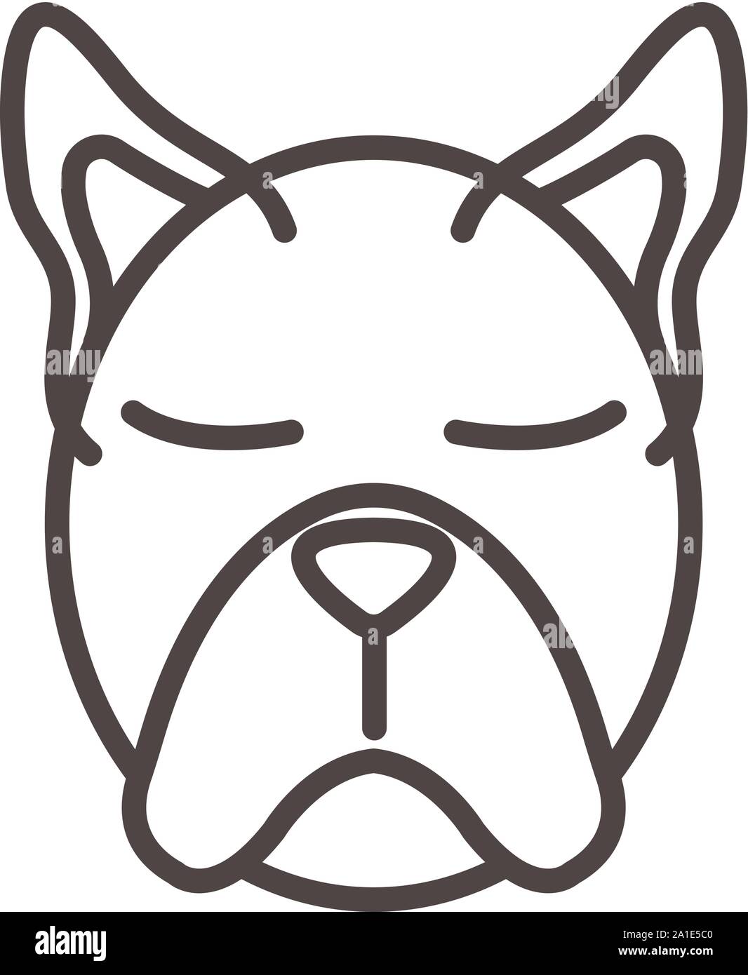 Dog Face Icon. Concept for Healthcare Medicine and Pet Care. Outline ...