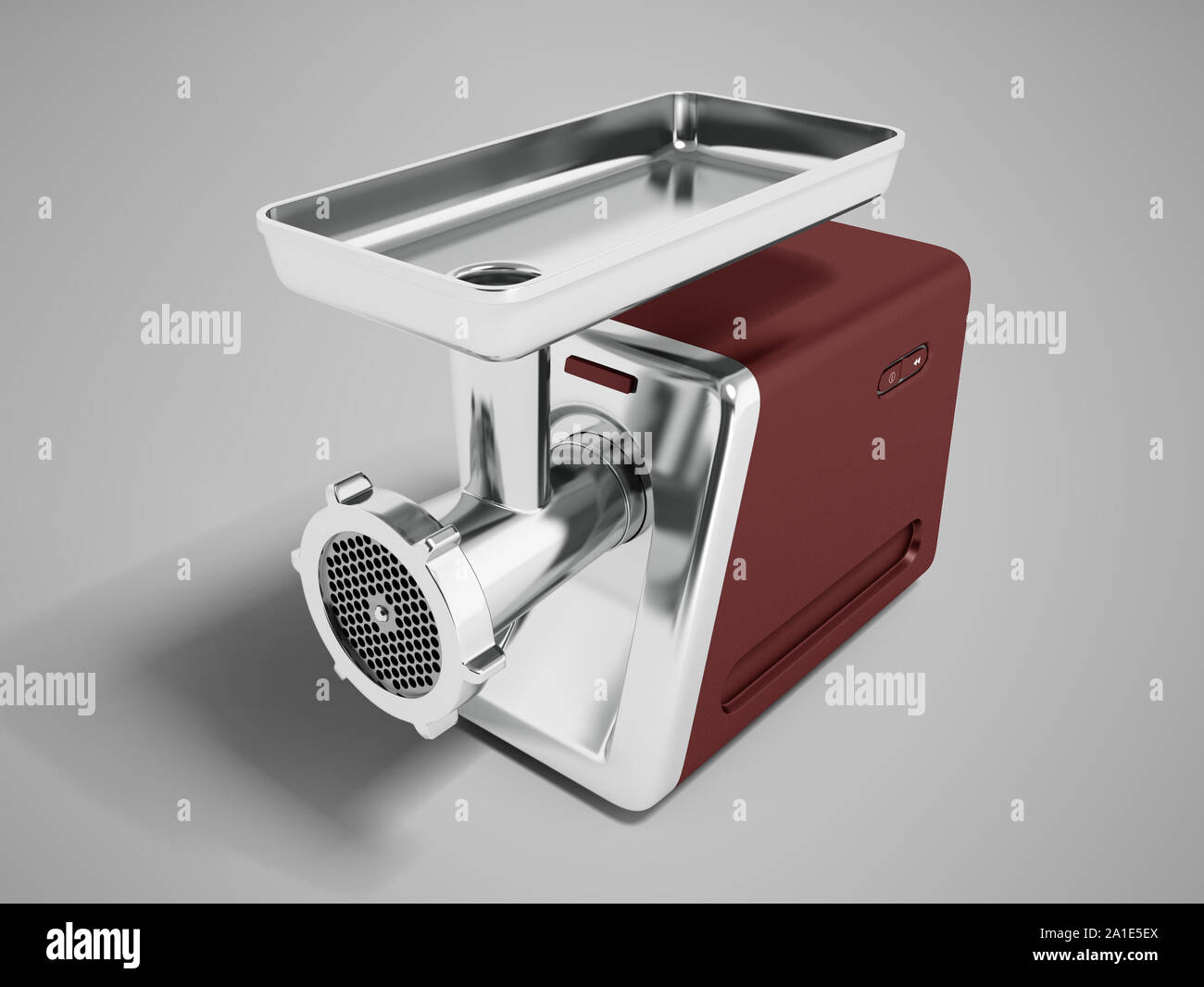 Modern meat grinder brown for grinding meat perspective 3d render on ...