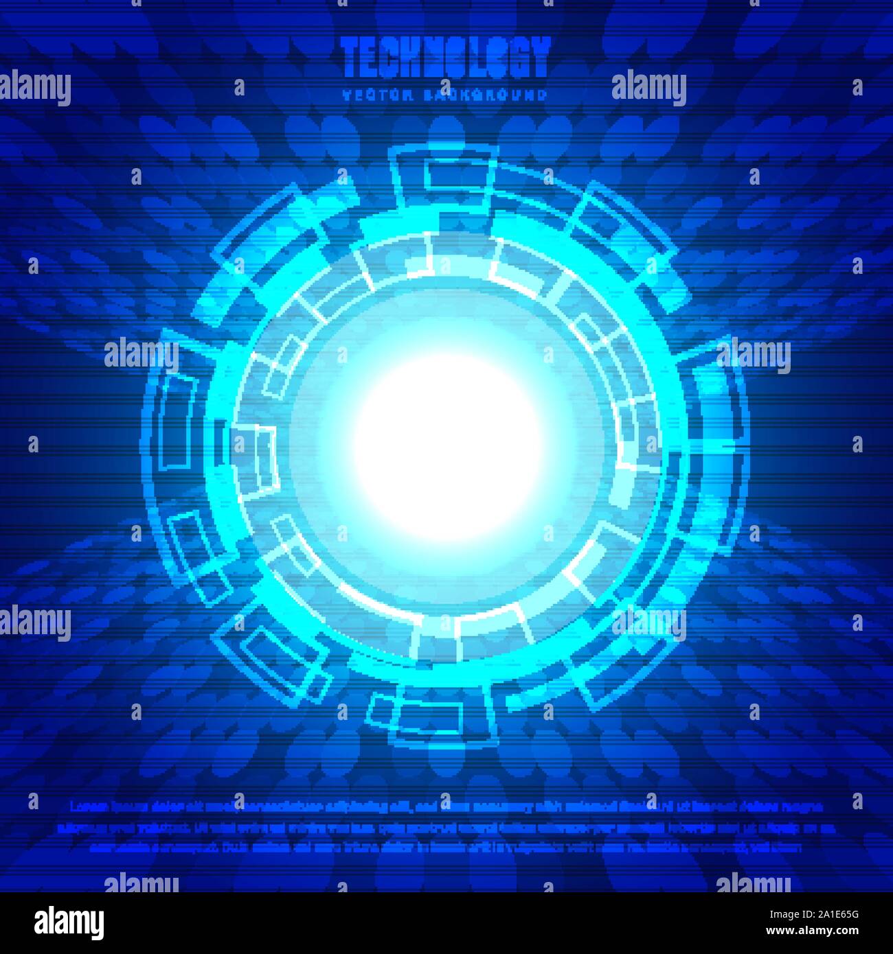 Abstract circle digital business technology blue background. Futuristic ...