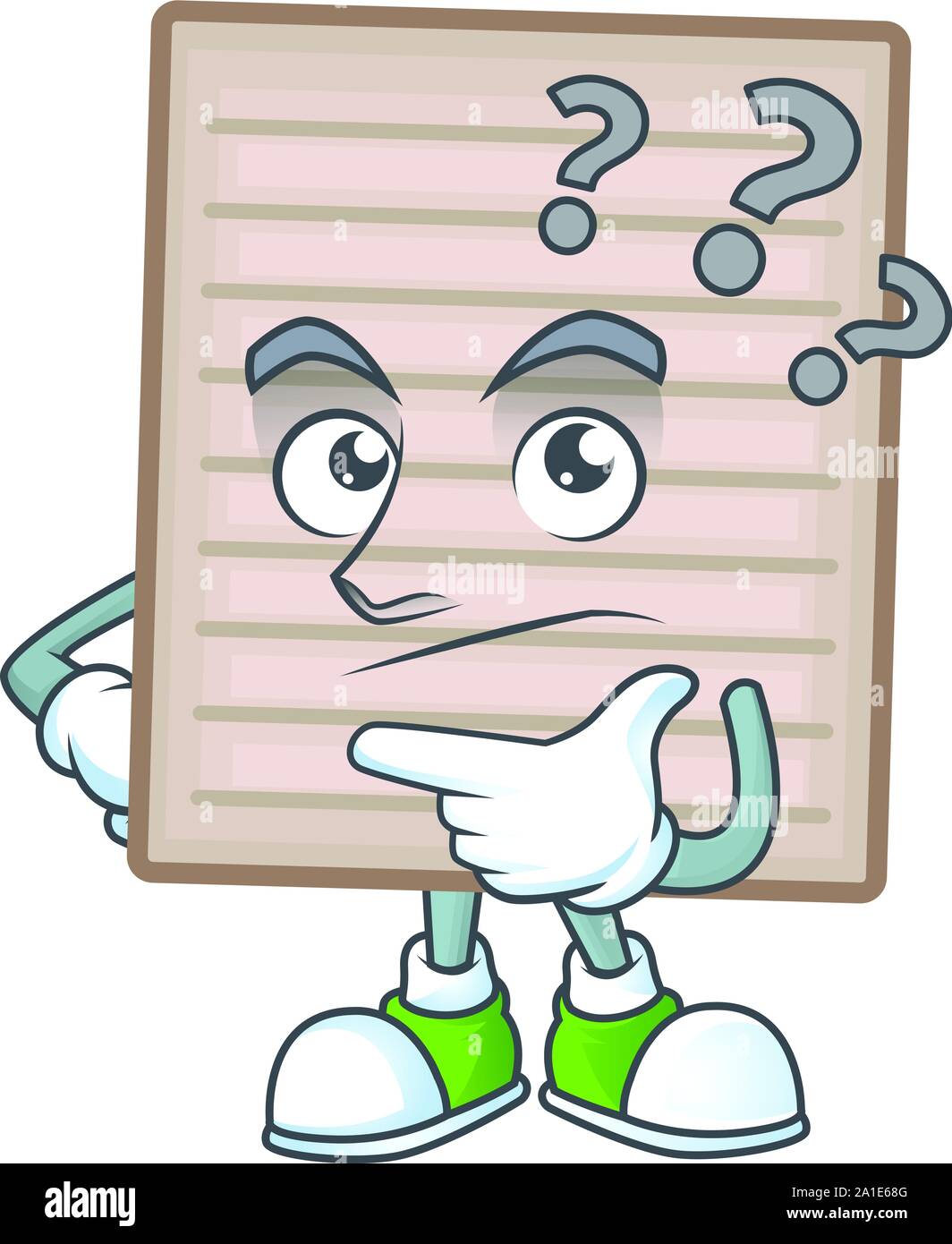 Thinking vintage scrapbook paper cartoon for note Stock Vector Image ...