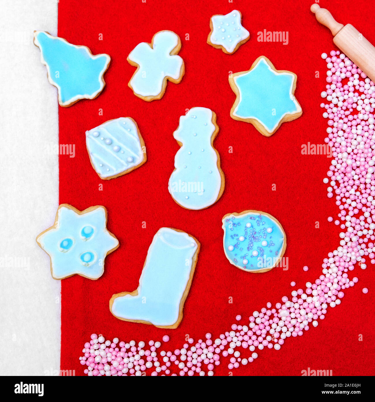 Light blue cookies hi-res stock photography and images - Alamy